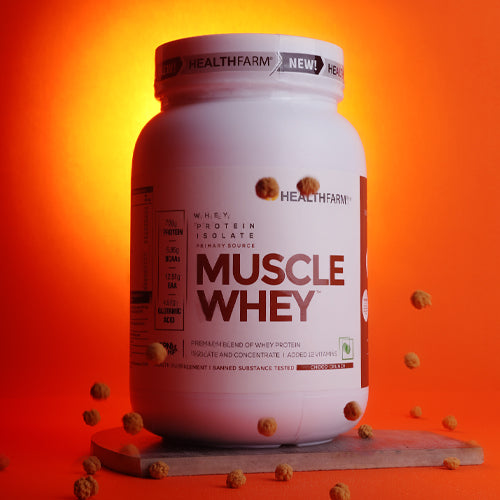 Buy Healthfarm Muscle Whey Protein Powder in India 2024 | 100% ...