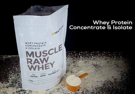 Buy Muscle Raw Whey Protein Concentrate & Isolate Powder - Healthfarm ...