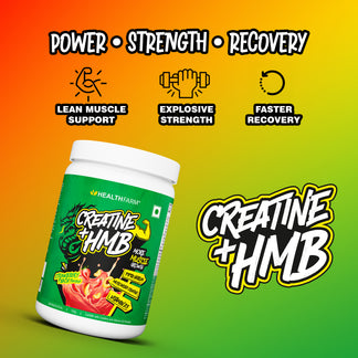 Healthfarm Creatine + HMB | Premium Creatine Formula for Muscle Growth ...