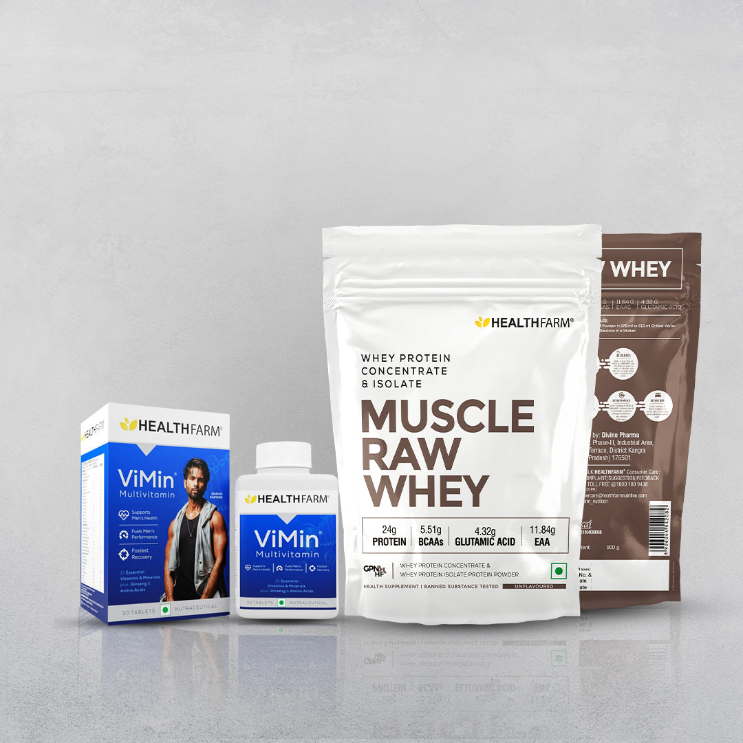 Buy Muscle Raw Whey Protein Concentrate & Isolate Powder - Healthfarm ...