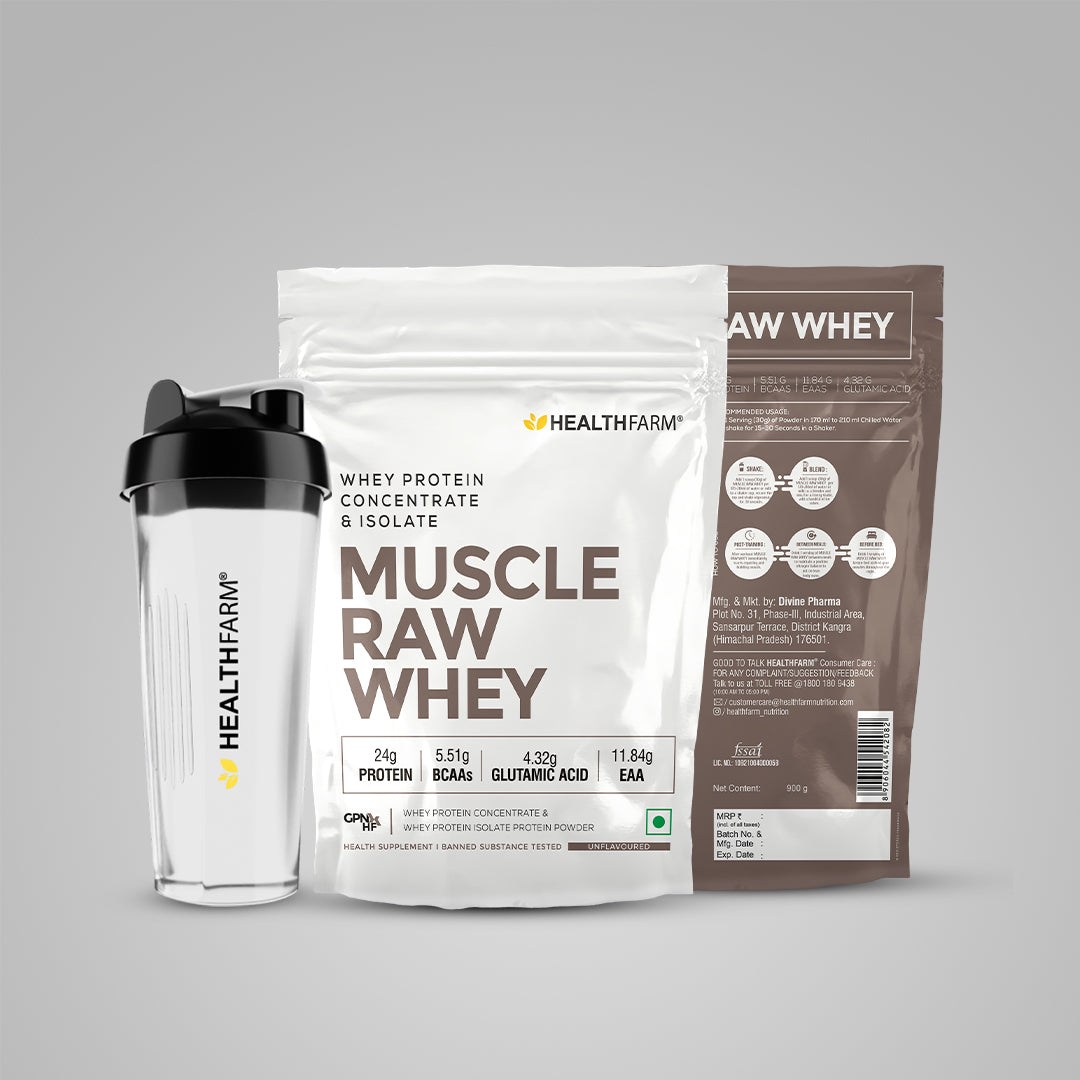 Buy Muscle Raw Whey Protein Concentrate & Isolate Powder - Healthfarm ...
