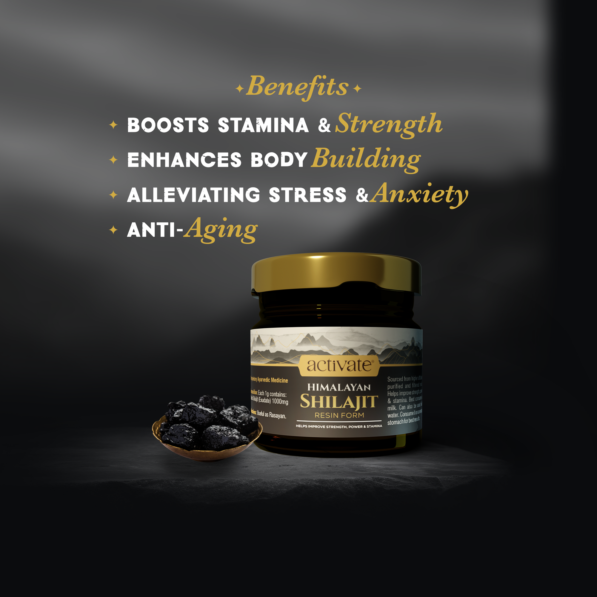 Buy Activate Himalayan Shilajit 20g | 100% Pure Shilajit - Healthfarm ...